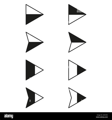 Minimalist Arrow Icons Vector Set Of Black And White Directional Symbols Navigation And