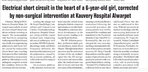 Electrical Short Circuit In The Heart Of A Year Old Girl Corrected By Non Surgical