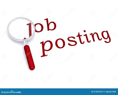Job Posting With Magnifiying Glass Stock Illustration Illustration Of
