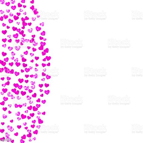 발렌타인 핑크 반짝이 하트와 배경입니다 2 월 14 일입니다 발렌타인 배경 서식 파일 벡터 색종이입니다 그런 지 손으로 그려진된 텍스처 2월에 대한 스톡 벡터 아트 및 기타