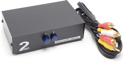 Amazon Com AV SWITCHER AV Switch Way Outlets Converter Port Splitter RCA Audio Video AV