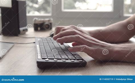 Typing On A Keyboard Man Typing On Computer Keyboard Stock Video Video Of Office Internet