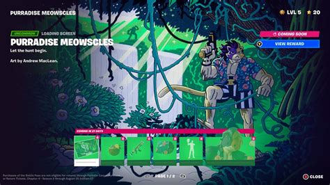 Fortnite Purradise Meowscles Release Date Cosmetics And How To Unlock