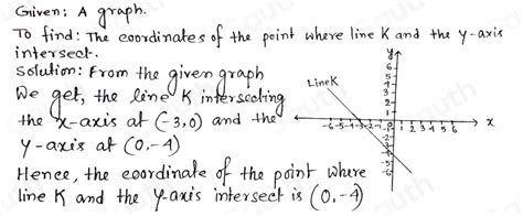 Solved What Are The Coordinates Of The Point Where Line K And The Y