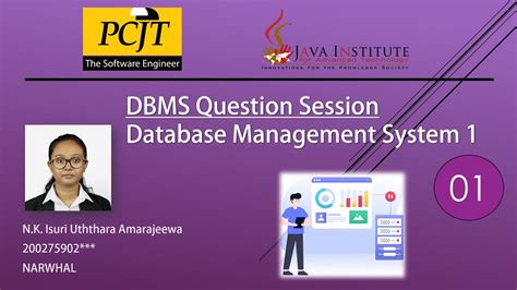 Data Base Task 01 Dbms Question Session 1st Year Java Institute
