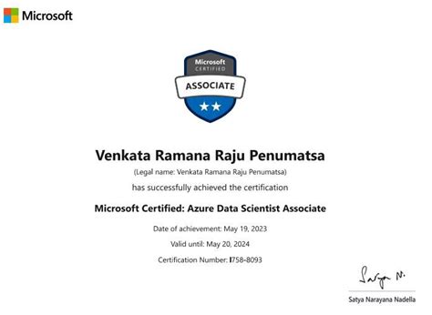 Ramana Raju Penumatsa On Linkedin Im Happy To Share That Ive Obtained A Certification Of