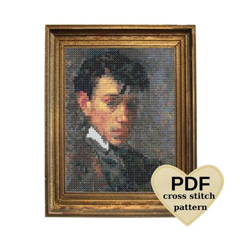 Pablo Picasso Cross Stitch Pattern Pdf Instant Download Full Coverage