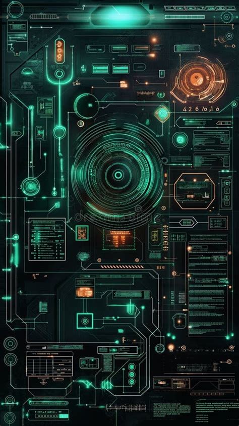 computer screen with numerous green lights stock illustration illustration of flashing