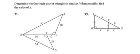 Solved Determine Whether Each Pair Of Triangles Is Similar
