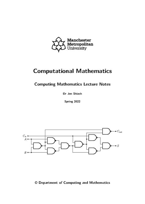 Computing Maths Notes Referrence Materiald Computational Mathematics Computing Mathematics