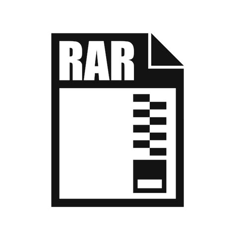 Premium Vector Rar File Icon Flat Design Style