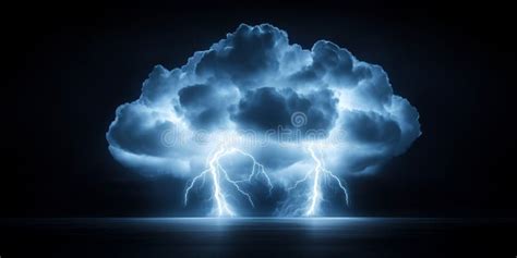 Majestic Cumulonimbus Clouds Illuminated By Dramatic Lightning Over The Darkened Sky At Twilight