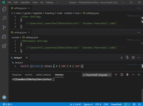 Preview Powershelldefaultversion Workspace Setting Doesnt Work For Autodiscovered Paths