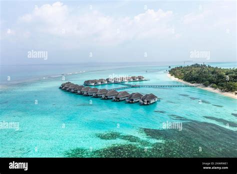 Helikopteransicht Six Senses Kanuhura Island Resort Mit Straenden Und Wasserbungalows