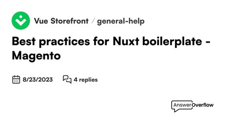 Best Practices For Nuxt Boilerplate Magento Alokai
