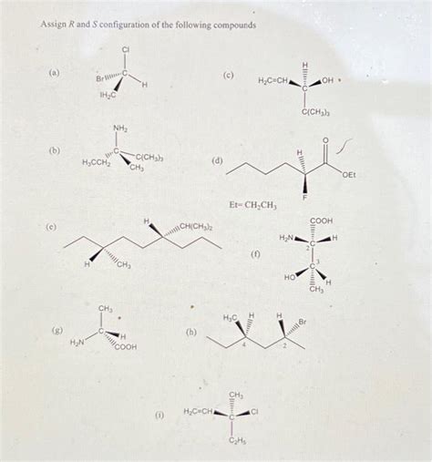 Solved Assign R And S Configuration Of The Following Chegg Com