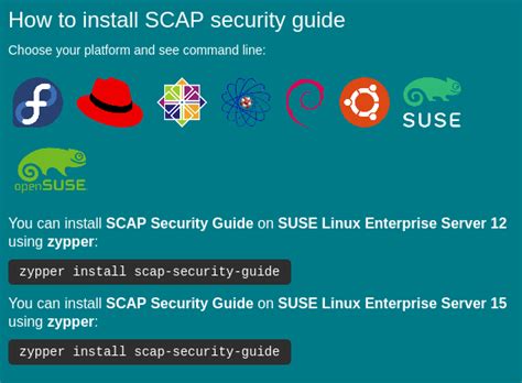 installation commands for opensuse and suse · issue 205 · openscap