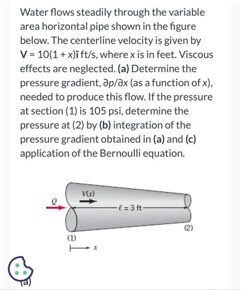 [solved] water flows steadily through the variable area ho