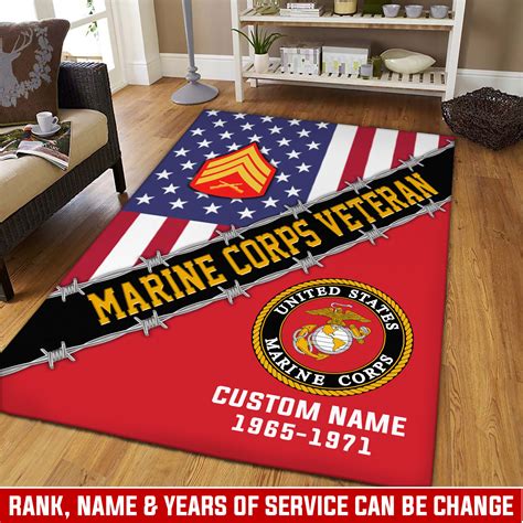 Us Marine Corps The Few The Proud Rug Proud Us Veteran