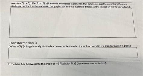 Solved Transformation 1 Define F −x Algebraically In The