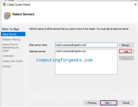 Configure Windows Server 2022 Failover Clustering Wsfc