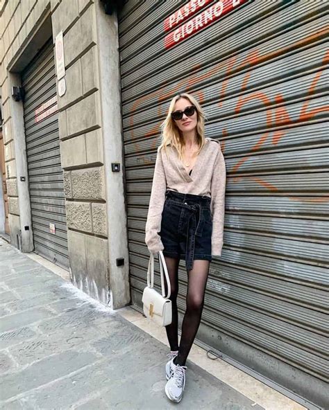 Black High Waisted Shorts With Tights
