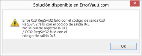 Cómo Arreglar Error 0x3 Regsvr32 Falló Con El Código De Salida 0x3 Regsvr32 Falló Con El