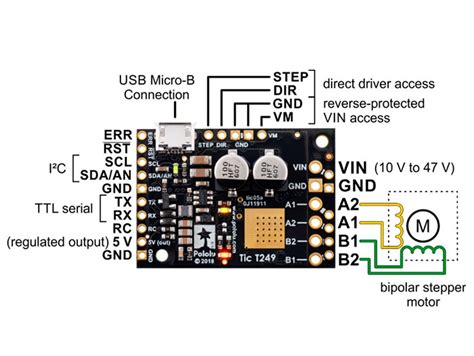 Pololu Tic T USB Controlador Motor Paso A Paso Multi Interface