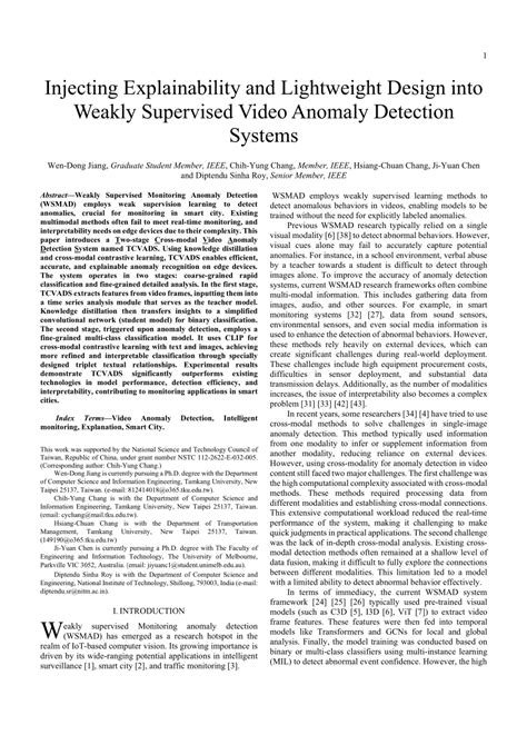Pdf Injecting Explainability And Lightweight Design Into Weakly Supervised Video Anomaly