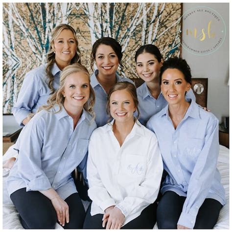 Personalized Button Down Shirts For Bridesmaids Bridal Party Button