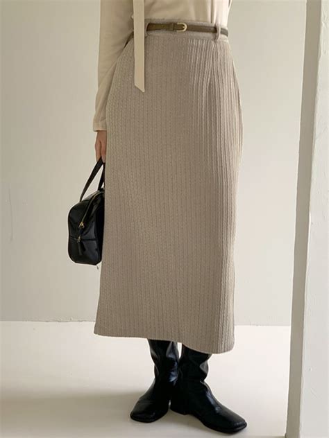 리리앤코 로엘데브 겉기모 뒷밴딩 트임 롱 스커트 빅사이즈 38사이즈 리리앤코 통통녀 자체제작 하체커버 체형커버 편안한 부드러운 따뜻한 겨울치마 겨울스커트 H라인 가을신상