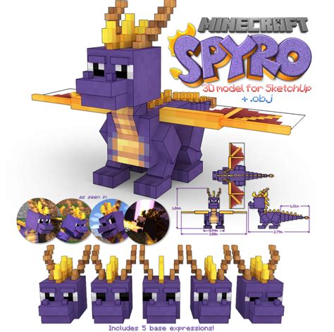 Dl Minecraft Spyro By Lockrikard On Deviantart