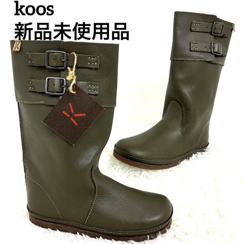 入手困難新品タグ付 コース Koos Ewe ダブルベルト ブーツ 37カーキ メルカリ