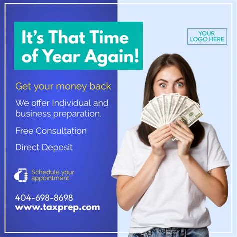 Tax Season Taxes Social Media Ad Template Postermywall