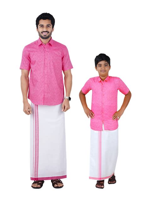 Like Father Like Son Combo Set Pink