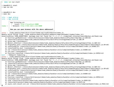 Bug 创建 Dumi 完后，启动报错 · Issue 1328 · Umijsdumi · Github