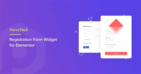 Elementor Registration Form Widget Powerpack Addons For Elementor