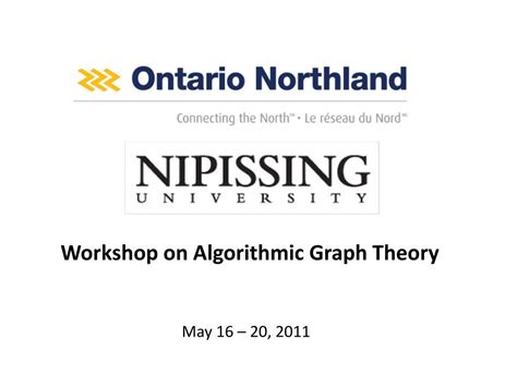 Ppt Workshop On Algorithmic Graph Theory Powerpoint Presentation