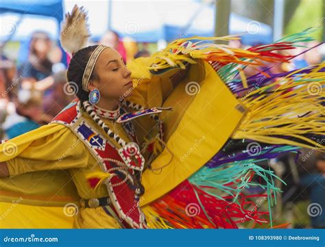 Close Up Of Dancing Native American Woman Editorial Image Image Of
