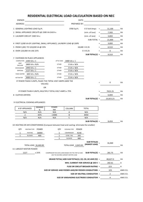 I Will Do Electrical Load Calculation Based On Nec Standards By BryanCalma