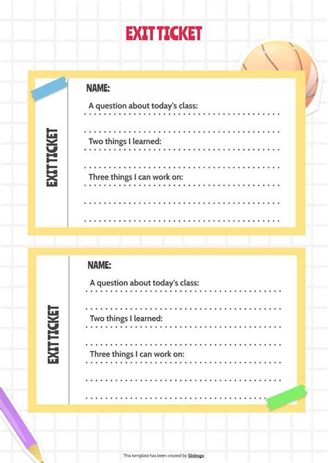 Exit Ticket Ideas
