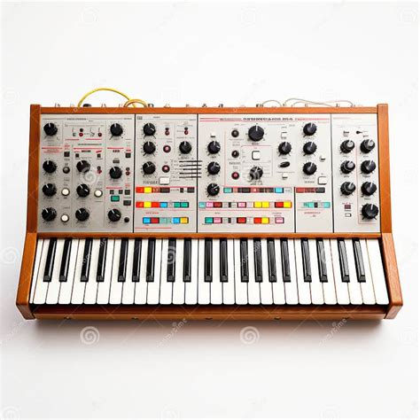 Analog Synthesizer Instrument On White Background Stock Image Image