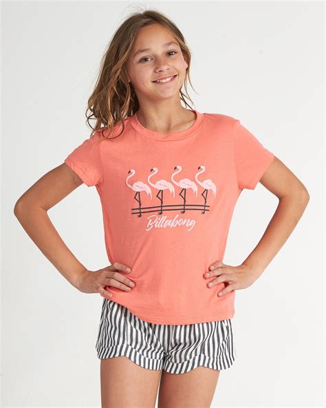 Flamingos In Pink Graphic T Shirt For Teen Girls 3665601005303