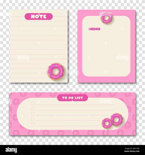 Cute Memo Template A Collection Of Striped Notes Blank Notebooks Template For Agenda