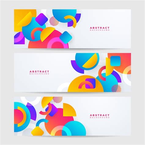 Premium Vector Abstract Colorful Banner Background Dynamic Textured Geometric Element Modern