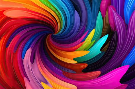 Premium Ai Image A Colorful Swirly Swirl