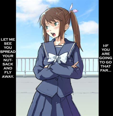 Xbooru 1girl Blush Bow Brown Hair Crossed Arms Hair Bow Hard