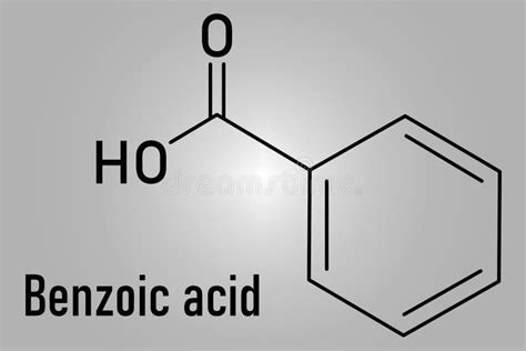 Benzoic Acid Food And Cosmetic Preservative E210 Additive Skeletal
