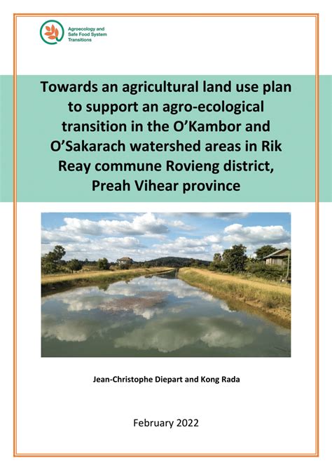 Pdf Towards An Agricultural Land Use Plan To Support An Agro