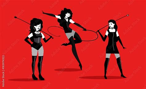 Minimalist Bdsm Shibari Bondage Fetish Females Stock Vector Adobe Stock
